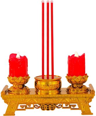 Angoily Retro Chinesische Teelichtlaterne Kerzenlampe Elektrische Kerzen Buddha-dekor Meditationsdekor Home Party Dekoration Tischdeko Für Besondere Anlässe