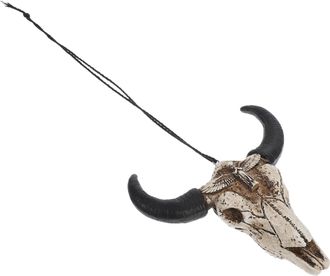 Garneck Kuhhorn Wanddeko Aus Resin Vintage Sch&auml;del Mit Geweih Und Einzigartiger Wandbehang F&uuml;r Bauernhaus-dekor Symbol F&uuml;r Schutz Und Segen Langlebig Und Eleg