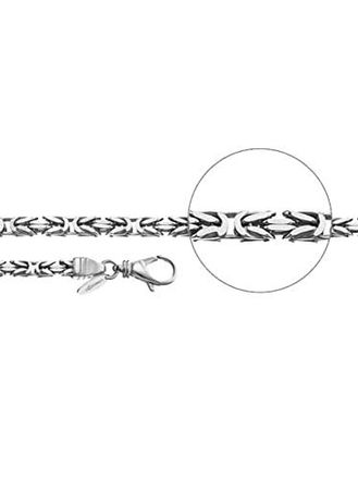 Der Kettenmacher KÖ2-55S Collier byzantin pour femme en argent sterling 55 cm, 55cm, Argent sterling, Pas de gemme