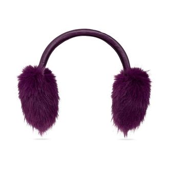 Balenciaga Pelz-Ohrensch&uuml;tzer mit Logo - - Accessories - Damen - Lila - ONE SIZE