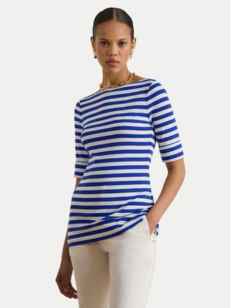 Lauren Ralph Lauren Bluse 200P03750002 Blau Slim Fit