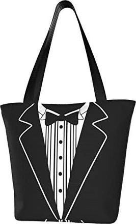 AOOEDM Sac fourre-tout Tuxedo Sacs &agrave; provisions Petit sac de march&eacute; r&eacute;utilisable Sacs fourre-tout de plage Sacs de voyage