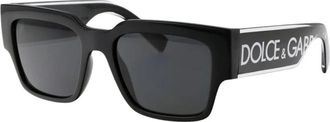Dolce & Gabbana Homme, Accessoires, Noir, Taille: ONE Size Rectangular Frame Lunettes de soleil