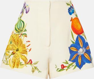 Alemais Alémais Bedruckte High-Rise Shorts Flores