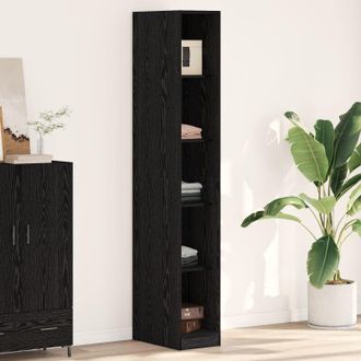 vidaXL Vidaxl - Armoire Ch&ecirc;ne noir 30 x 50 x 200 cm Bois ding&eacute;nierie