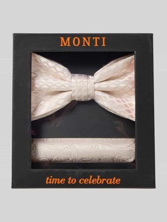 Monti Fliege aus Seide im Set mit Einstecktuch