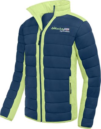 Nebulus Herren Jacke FIGHT, warme Outdoorjacke, praktische & vielseitige &Uuml;bergangs- & Winterjacke, navy-lime - L