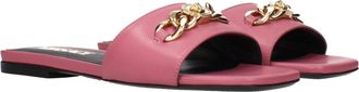 Versace Leather Slippers - Pink