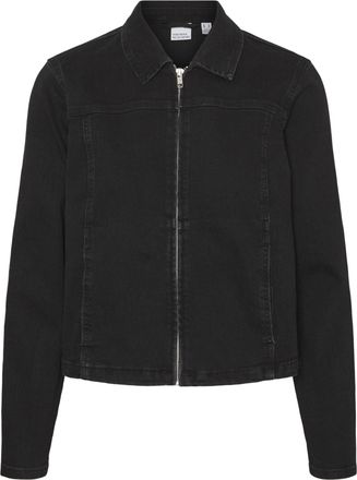 Vero Moda Damen Vmlaila Ls Biker Jacket Vi185 Boo Jeansjacke, Black Denim, XS