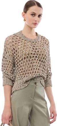 Nenette Femme, Pulls, Beige, Taille: 36 FR Tricot &agrave; col rond