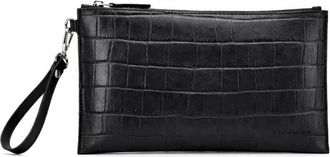 John Richmond Pochette rectangulaire avec imprim&eacute; crocodile et dragonne - Homme - Sacs - Noir - Taille: ONE Size