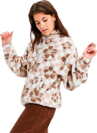 Roxy Jive Talking Bonded - Half-Zip Polar Fleece for Women - Fleece mit Reißverschlusskragen - Frauen - XS - Weiss