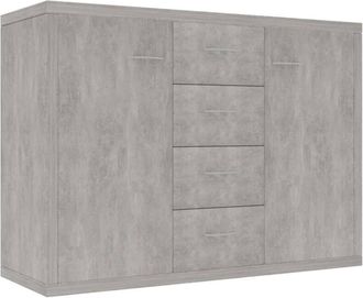 vidaXL Buffet Gris b&eacute;ton 88x30x65 cm Bois ding&eacute;nierie Vidaxl