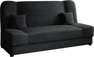 Mirjan24 Schlafsofa Jonas Cord, Sofa mit Bettkasten und Schlaffunktion, Bettsofa, Dauerschläfer-Sofa, Schlafcouch, Materialmix, Couch vom Hersteller, Wohnlands
