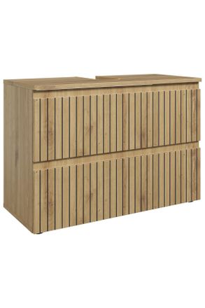 MID.YOU Mid.you Waschbeckenunterschrank, Eiche Artisan, Holzwerkstoff, 2 Schublade(n) Schubladen, 80x57x36 cm, stehend, Badezimmer, Badezimmerschr&auml;nke, Waschb