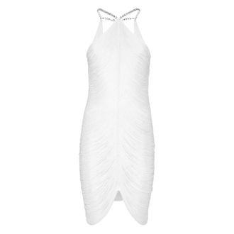 Philipp Plein Femme, Robes, Blanc, Taille: 44 FR Robe Courte