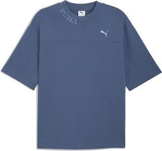 Puma Washed Out Boxy T-Shirt Unisex, Kleidung, Blau, L