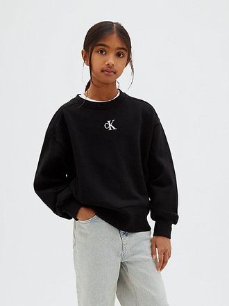 Calvin Klein Klassisches Logo-sweatshirt - Pvh Black - M&auml;dchen - 10
