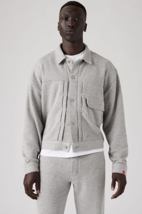 Levi's x Beams x Loopwheeler Super Wide Type I Jacke f&uuml;r Herren - Herren - Grau / Grau