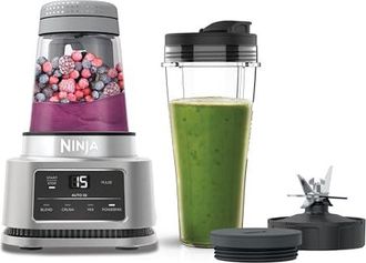 Ninja Ninja Foodi Power Nutri Blender 2-en-1, mixe des bols de smoothie et des boissons glac&eacute;es, programmes automatiques, gobelet de 700 ml et bol de 400 ml