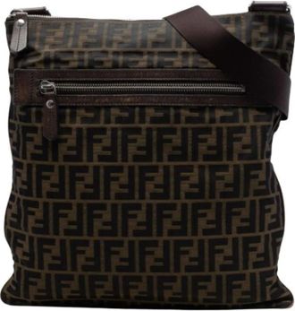 Fendi Pre-owned Sac bandouli&egrave;re en toile - Femme - Pre-owned - Brun - Taille: ONE Size