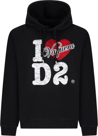 Dsquared2 Homme, Sweatshirts et sweats &agrave; capuche, Noir, Taille: XL Relax Fit Sweat &agrave; capuche