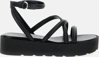 Gianvito Rossi Flatform-sandalen Aus Nappaleder