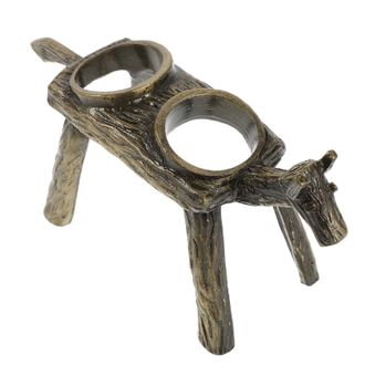 TOPBATHY Garneck 2l&ouml;cher Flaschenverschlusshalter Aus Zinklegierung Mit Abstrakter Pferdeform Pr&auml;sentationsst&auml;nder F&uuml;r Weinverschl&uuml;sse Geeignet F&uuml;r Bar Party U