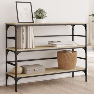 vidaXL Table console chêne sonoma 100x32x75 cm bois dingénierie