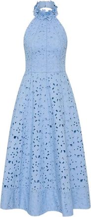 Rebecca Vallance Femme, Robes, Bleu, Taille: 36 FR Robe Midi Trap&egrave;ze en Dentelle