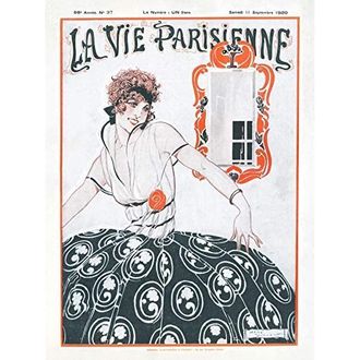Artery8 La Vie Parisienne Stylish Woman French Magazine Cover Unframed Wall Art Print Poster Home Decor Premium Frau Franz&ouml;sisch Cover der Zeitschrift Startse