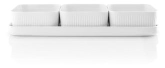 Eva Solo Plat Tapas Legio Nova avec 3 Bols - Élégance Scandinave - Service Polyvalent et élégant pour Vos délices culinaires