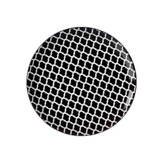 Ritzenhoff & Breker Takeo Swing Dessertteller, 21 cm, Runder Frühstücksteller mit vollflächigem Dekor, Skandinavisches Design, Mix-&-Match-Geschirr, Porzellan, Weiß und S