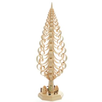 Rudolphs Schatzkiste Tischdekoration Spanbaum mit F&ouml;rster BxHxT 18,5x60x18,5cm NEU Spanbaum Weihnachtsdeko Fensterdeko Ganzjahresdekoration Wald F&ouml;rster Dackel