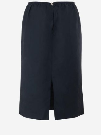 Carven Womens Skirt Nylon Dark Navy Polyester