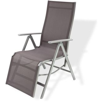 Dema Dema - Chaise longue Corona en aluminium - Gris/Beige