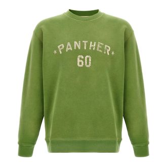 Valentino Garavani Baumwoll-Sweatshirt mit Chez Valentino Print und Stickerei - - Sweatshirts & Hoodies - Herren - Gr&uuml;n - L