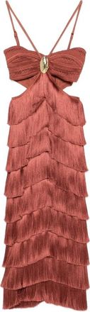PatBo X Camila Coelho Amethyst Fringed Midi Dress