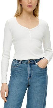 s.Oliver Rippshirt mit Knopfleiste