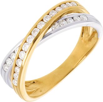 Edenly Ring Ellipse mit Diamanten besetzt - 0.38 Karat - 25 Diamanten