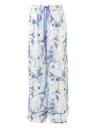 Temperley London pantalon de pyjama Aphrodite - Blanc