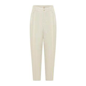 Alberta Ferretti Pantalone Flanella - Femme - Pantalons - Beige - Taille: 38 FR