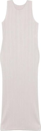 Pleats Please Issey Miyake pleated maxi dress - Grau
