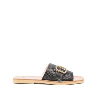N&deg;21 Schwarze Sandalen mit Kristallverzierung - - Shoes - Damen - Schwarzk - 38 EU