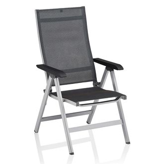 Kettler Kettler Basic Plus Premium Multipositionssessel, Silber/lakritz, Alu/Outdoorgewebe, 0102401-0000
