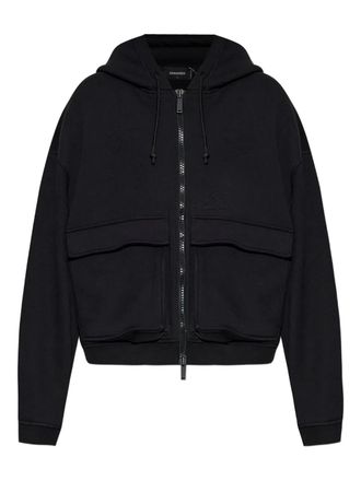 Dsquared2 veste côtelée à capuche - Noir