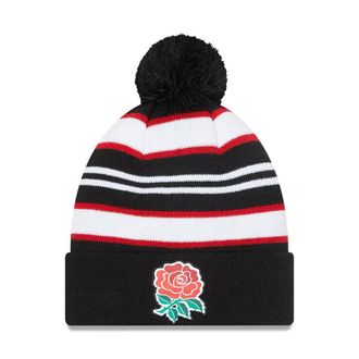 New Era Kappe der Marke Stripe Bobble Knit RFU BLKSCAWHI