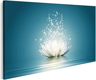 Islandburner Tableau sur toile Fleur de lotus magique Cadre Affiche Poster Murale Tableaux