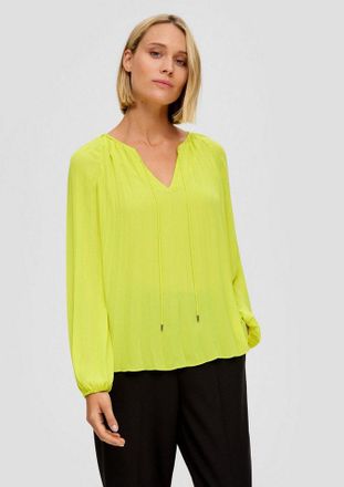 s.Oliver Langarmbluse Bluse Plisseebluse aus Chiffon