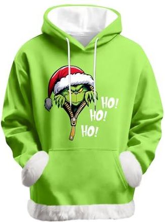 Generic Le Grinch Sweat Femme A Capuche Vêtements Femmes Plaid Polaire Vetement Moche Oversize The Sweatshirts Pyjama Sweet 2025 Adulte Pulls Costume Hiver No